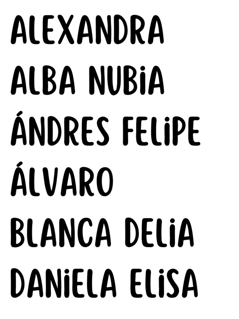 Alexandra Alba Nubia Ándres Felipe Álvaro | PDF