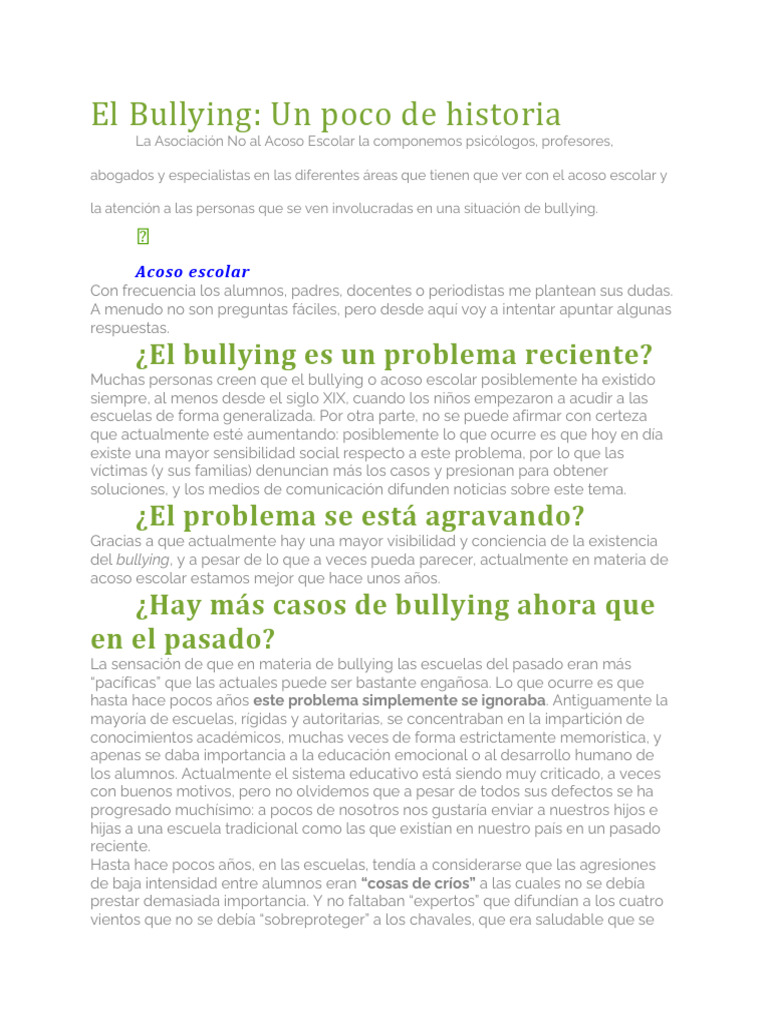 El Bullying | PDF
