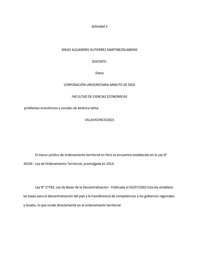 Actividad 2 Problemas Eco y Soc de America Latina | PDF ... Actividad 2 Problemas Eco y Soc de America Latina | PDF ...