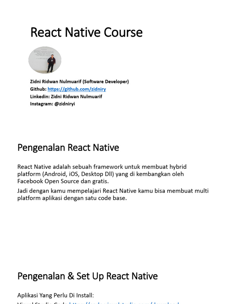 Panduan Lengkap Setup React Native | PDF