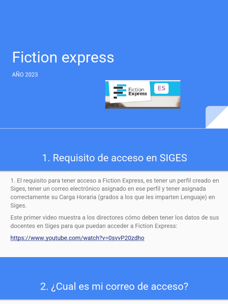 Todo Sobre Fiction Express | Descargar gratis PDF | Enseñando | Informática