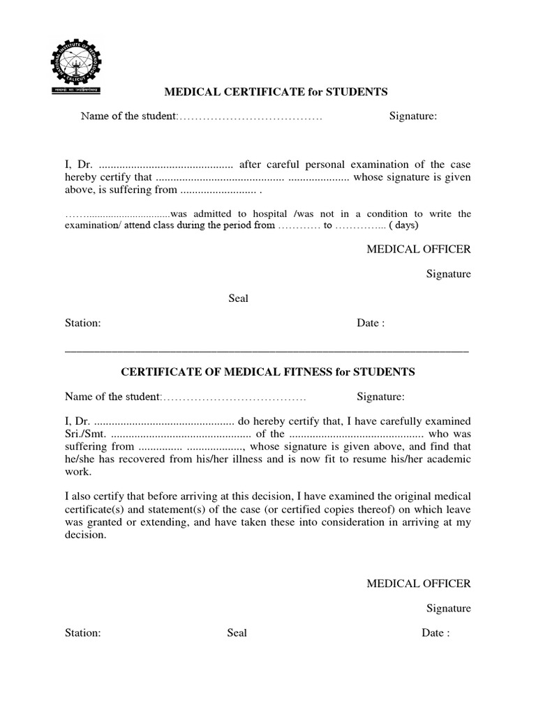 Medical Certificate For Students New Format Bf0978ef E1a7 408c 9f8c ...