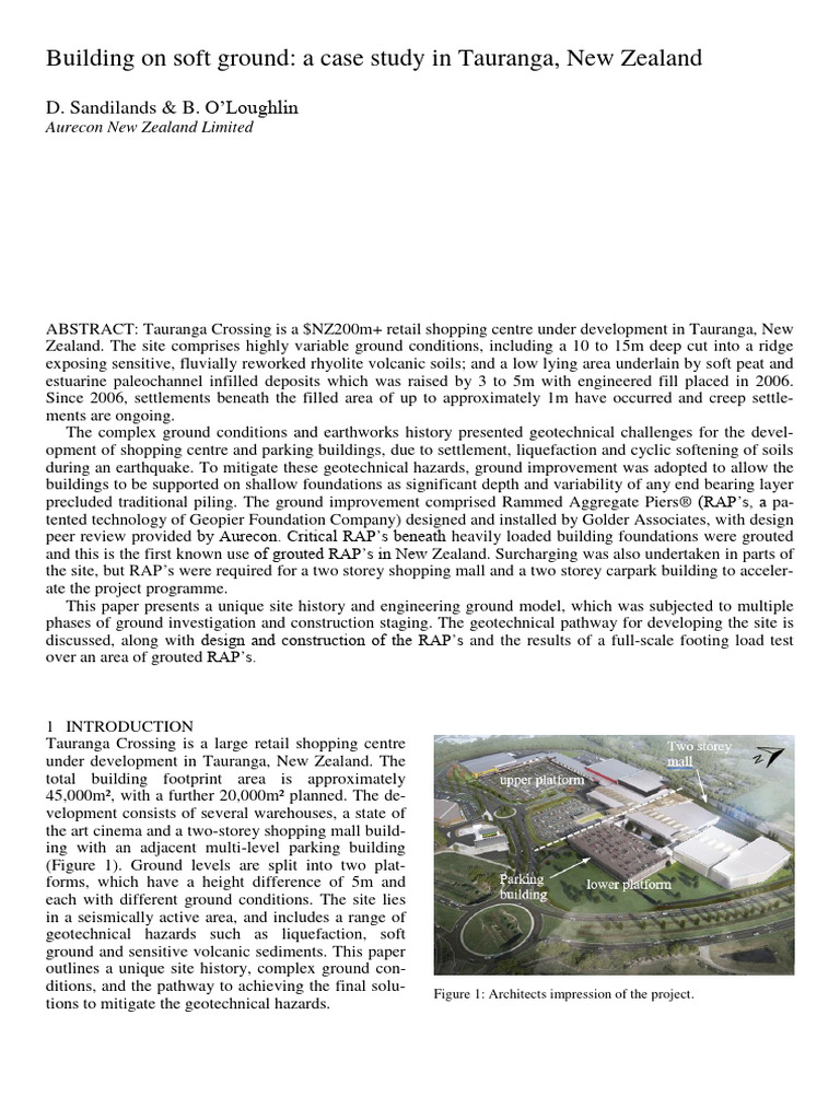 Sandilands-ANZ2019 Building On Soft Ground A Case Study in Tauranga ...
