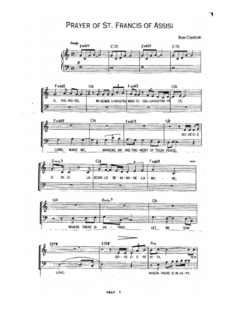 CMD - Prayer of Saint Francis | PDF