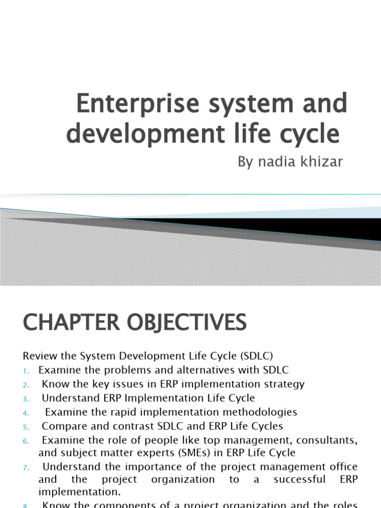 Enterprise System and Development Life Cycle Lecture 9 10 | PDF ...