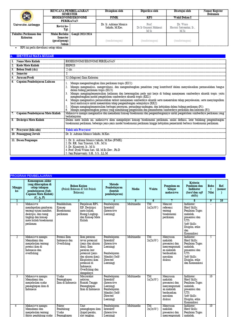 RPS-4 BIOEKONOMI Ekonomi Perikanan | PDF