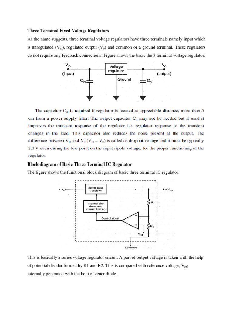 Three Terminal Fixed and Adjustable Voltage Regulators | PDF | Rectifier | Computer Engineering