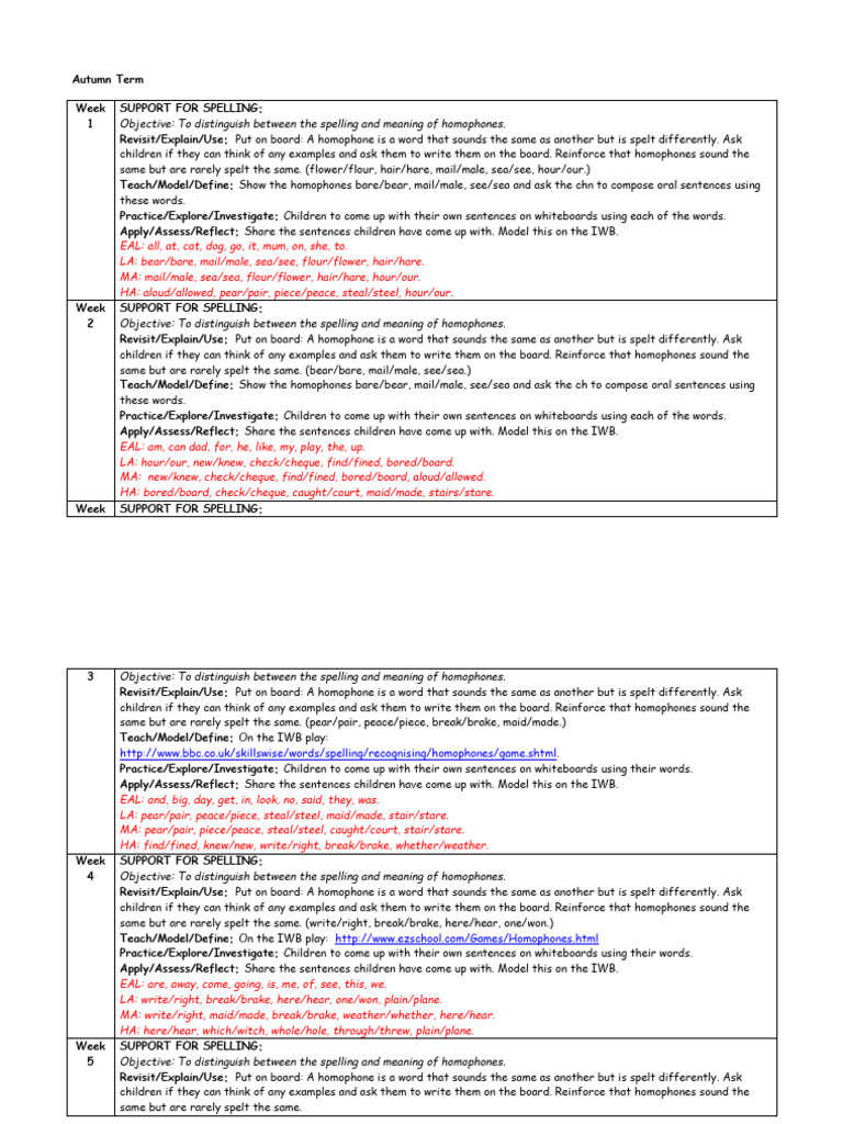 Homophones and Plurals Spelling Guide | PDF | Plural | Grammatical Number
