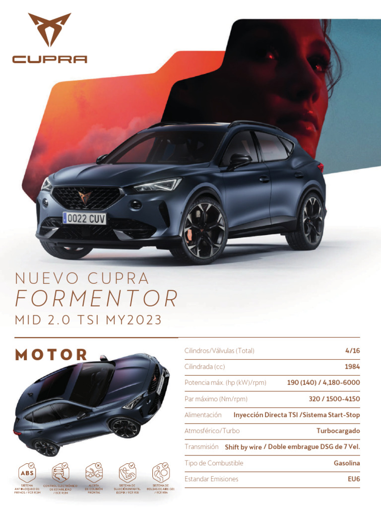 Cupra Formentor 2023 | PDF | Diodo emisor de luz | Turbocompresor