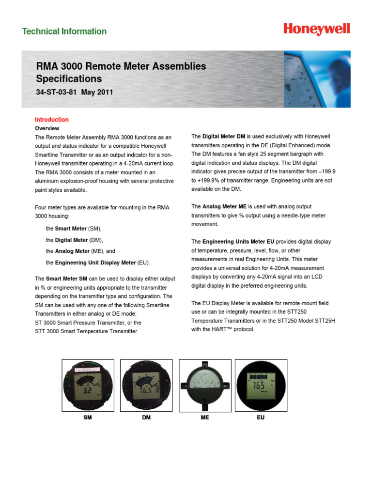 RMA3000 Specification Sheet | PDF | Physical Sciences | Computer ...