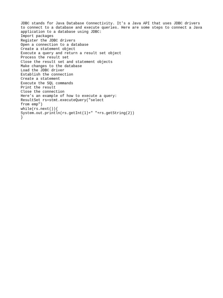 JDBC Simple Way | PDF | Teaching Methods & Materials | Computers