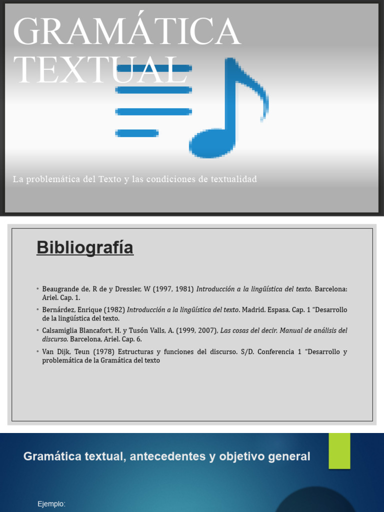 Gramática Textual: Conceptos y Propiedades | PDF | Gramática | Lingüística