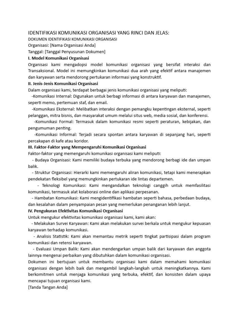 Membangun Komunikasi Organisasi Yang Efektif | PDF