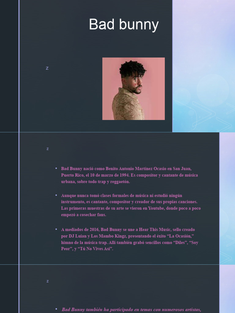 Bad Bunny | PDF | Musica Latinoamericana | Musica Popular