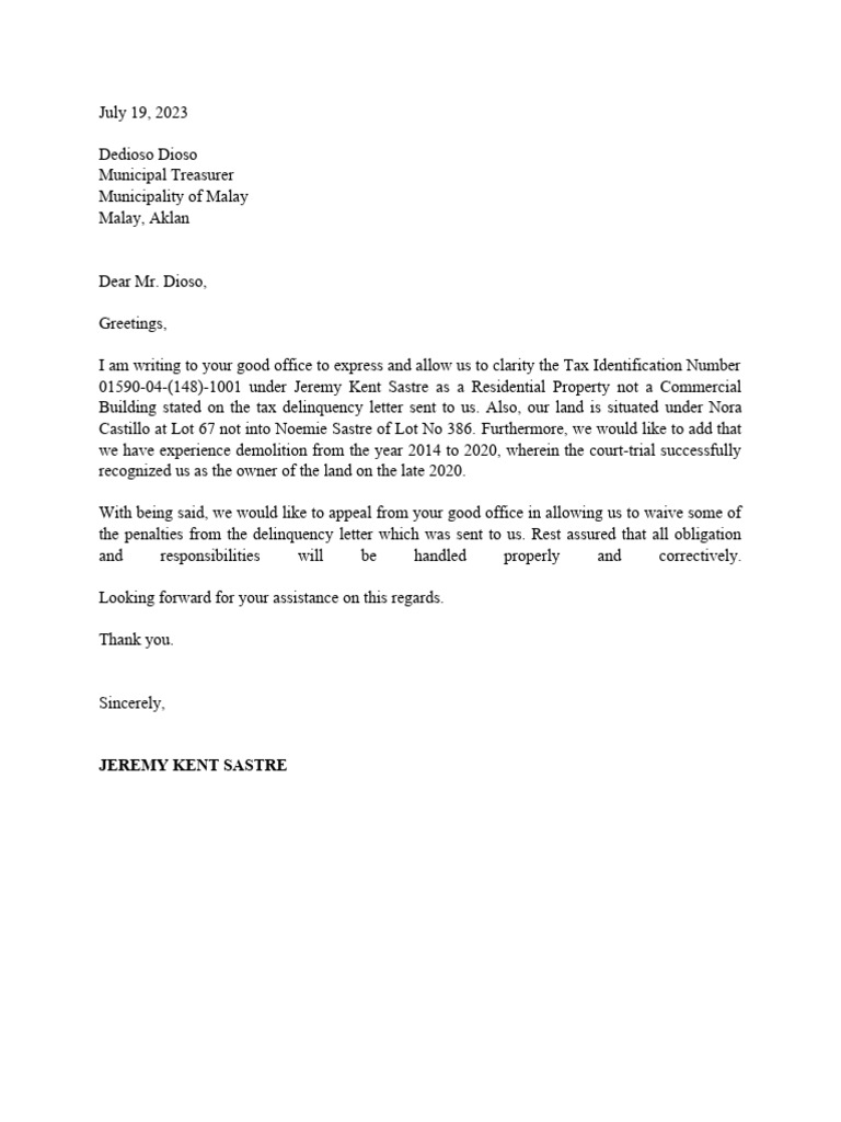 Relpy Letter I Office of The Treasurer | PDF