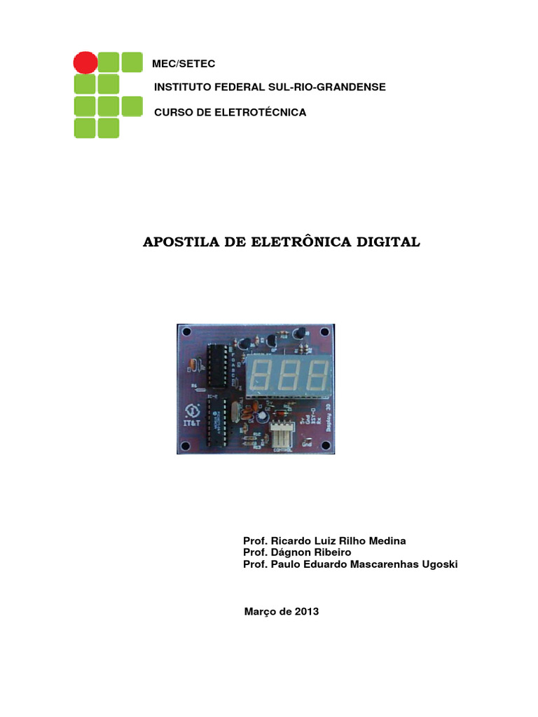Apostila De Eletrônica Digital Pdf Eletrônicos Digitais Rede Elétrica