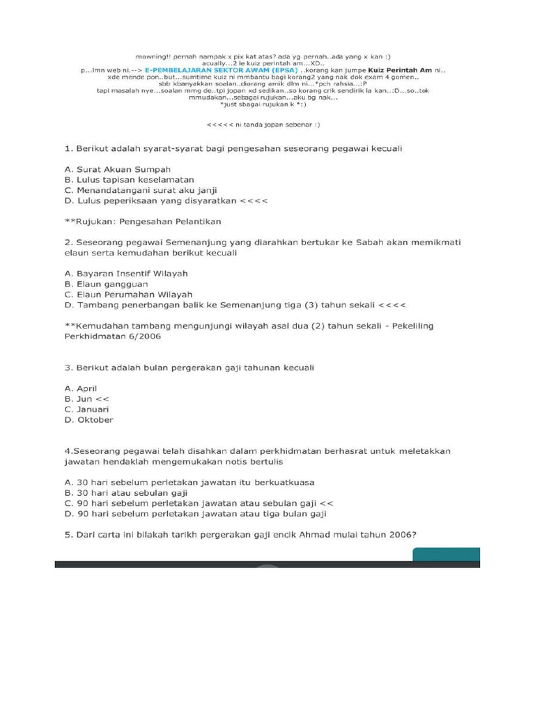 Soalan Dan Jawapan Jpa | PDF