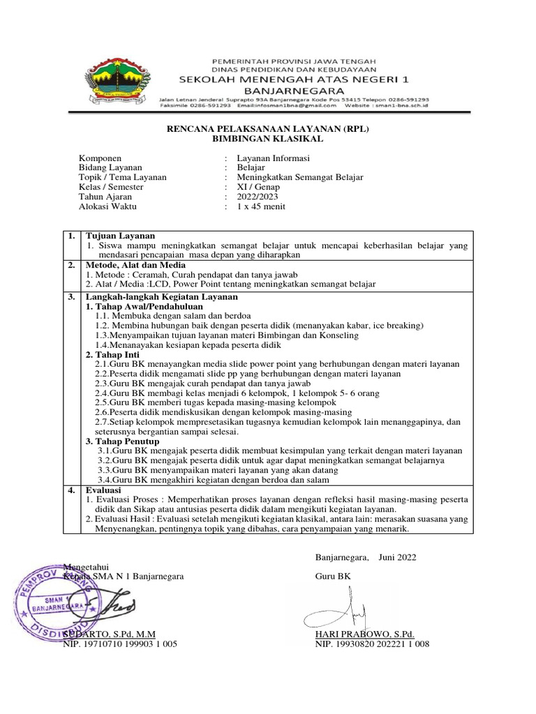 RPL BK XI SMT 2 | PDF