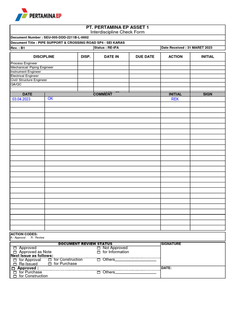 Pipe Support & Crossing Road Sp4 - Sei Karas - Re-Ifa - App | PDF | Pipe (Fluid Conveyance ...