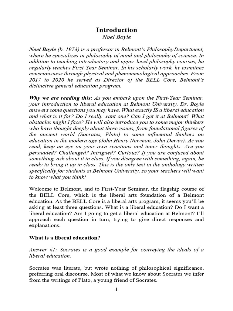 Introduction - Noel Boyle | PDF | Socrates | Plato