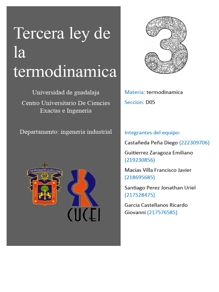 Tercera Ley De La Termodinamica Pdf Termodinámica Temperatura 8936