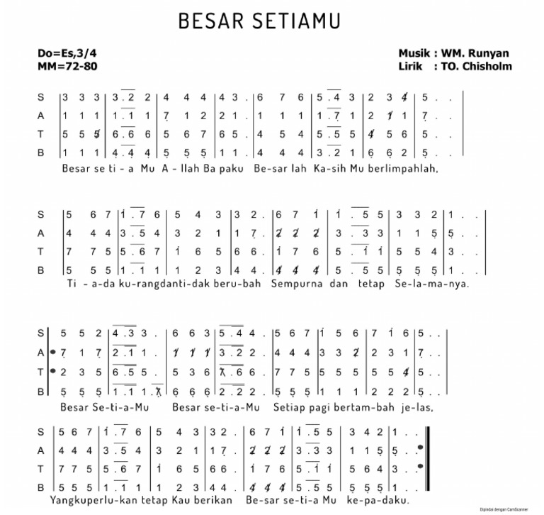 93 Besar Setiamu Satb | PDF