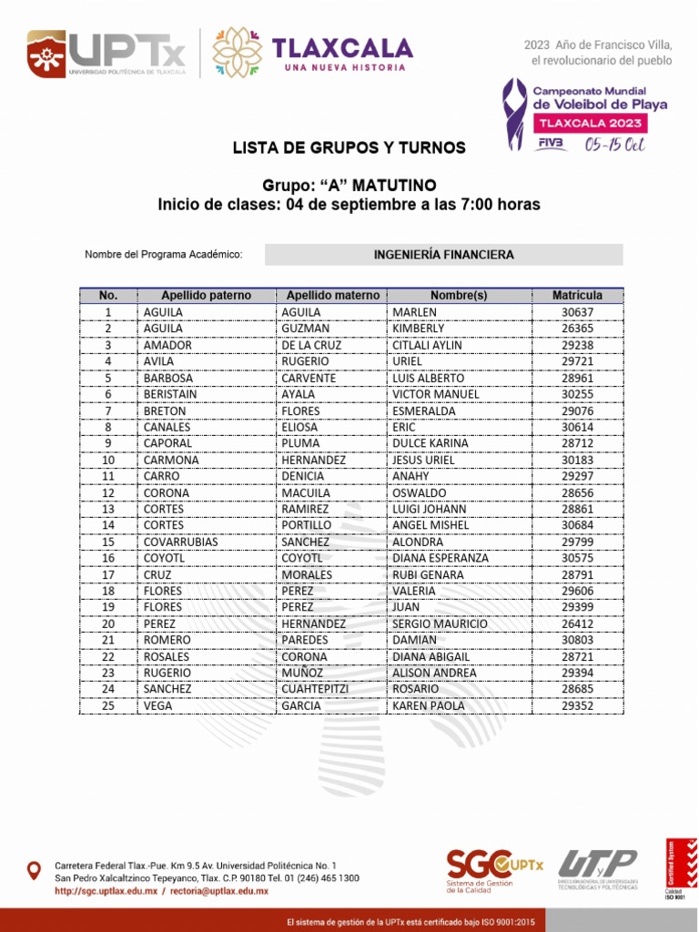 4 Lista Nuevo Ingreso Sep Dic 2023 | PDF