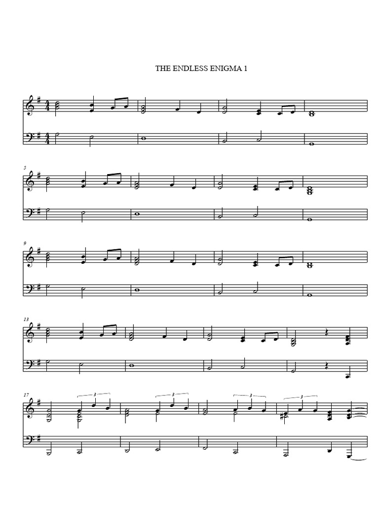 The Endless Enigma 1 (Emerson) - Score | PDF | Échecs | Alphabet latin