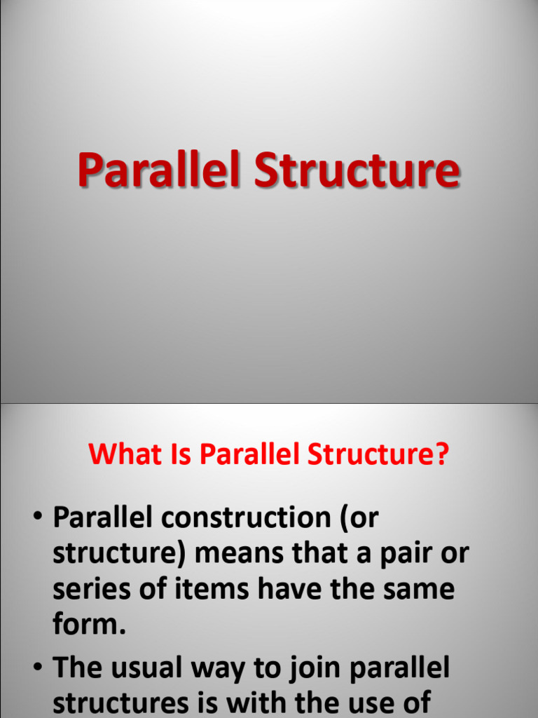 Toefl Lesson 27 Parallel Structures | PDF | Language Mechanics ...