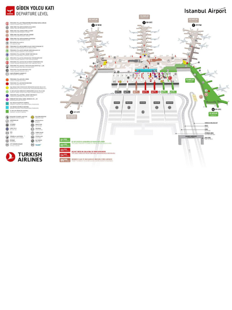 Istanbul Airport Terminal Map - Istanbul Terminal Map (Turkey) | PDF