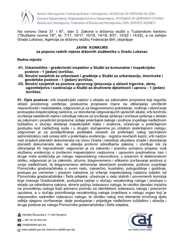 17 08 2023 Grad Lukavac | PDF