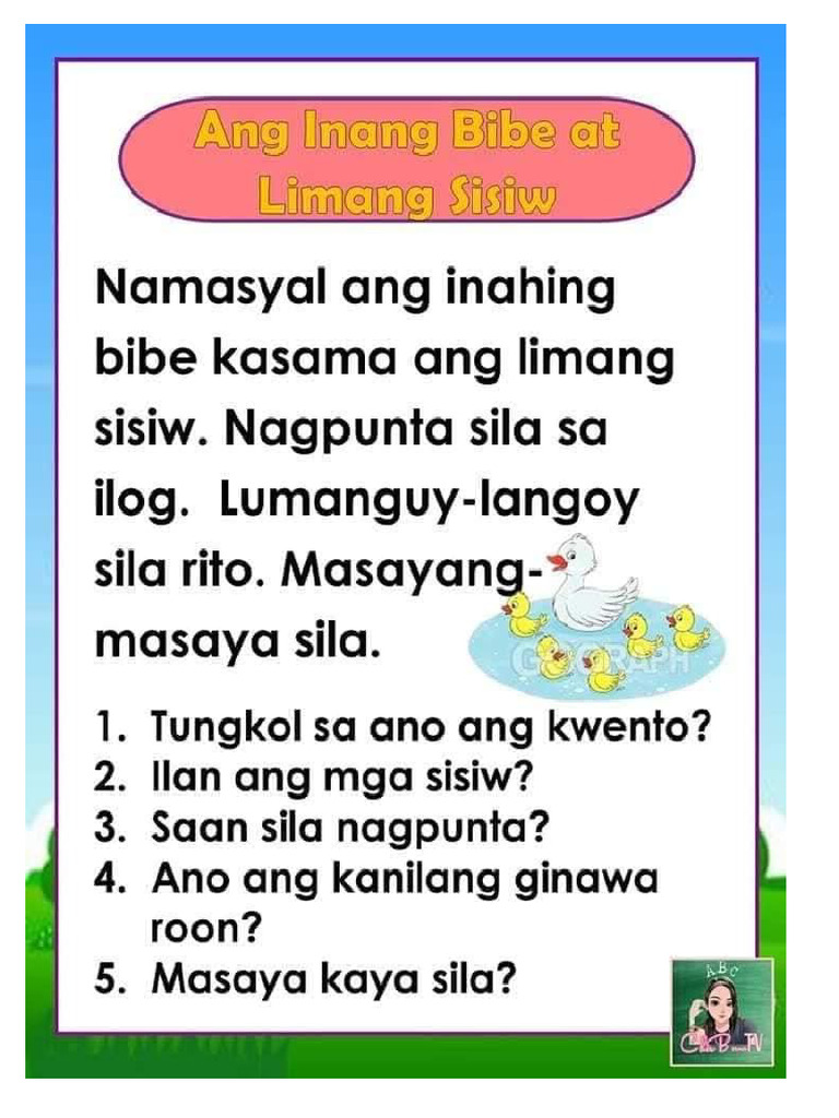 Filipino Reading Comprehension (Part 2) | PDF
