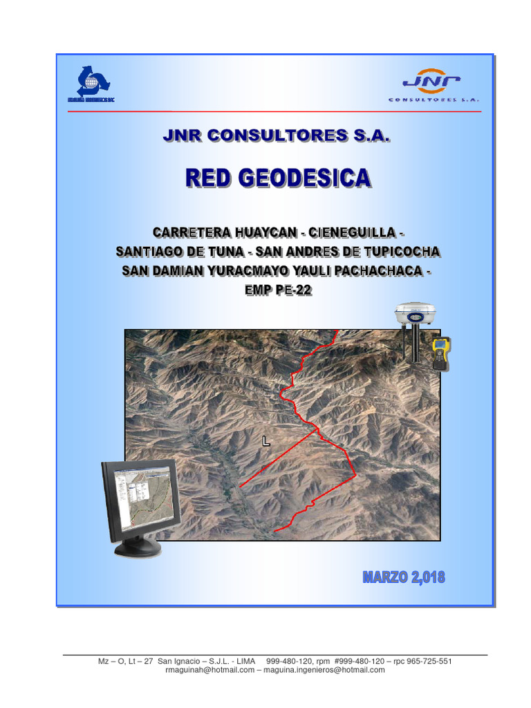 Informe Red Geodesica - CCentral | PDF | Geodesia | Sistema de Posicionamiento Global