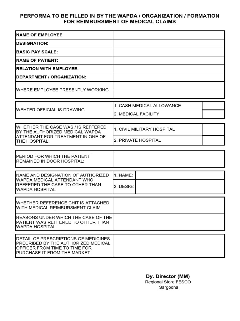 Medical Performa | Download Free PDF | Prescription Drugs | Hospital
