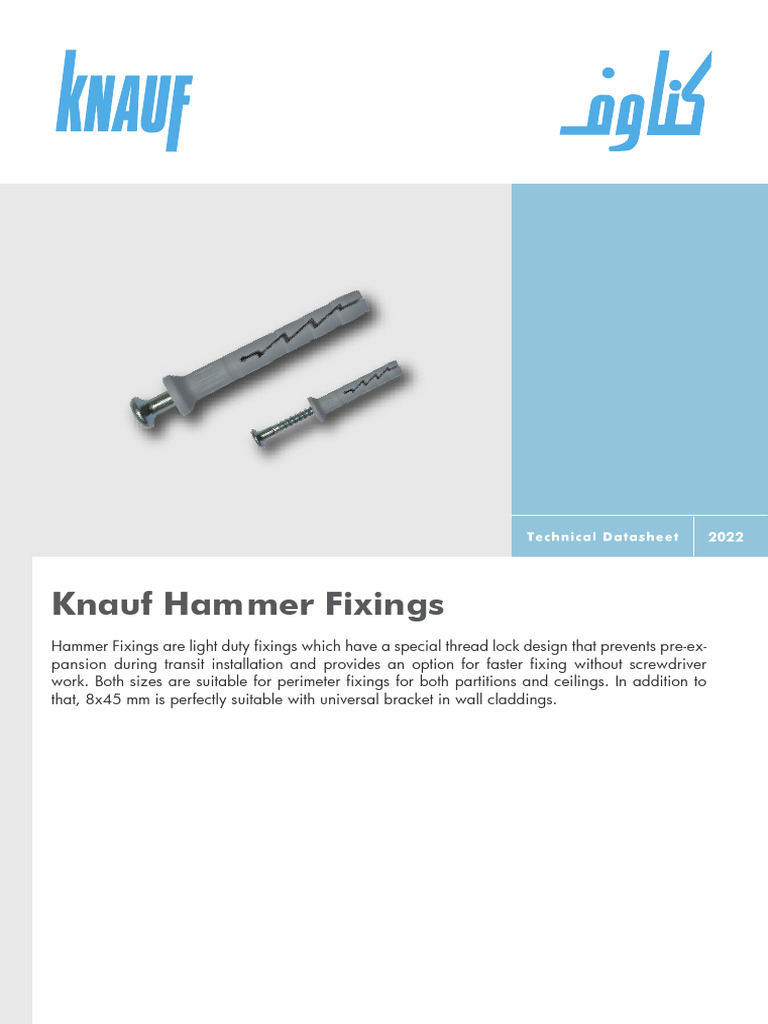 Knauf Hammer Fixing Screw | PDF | Brick | Building