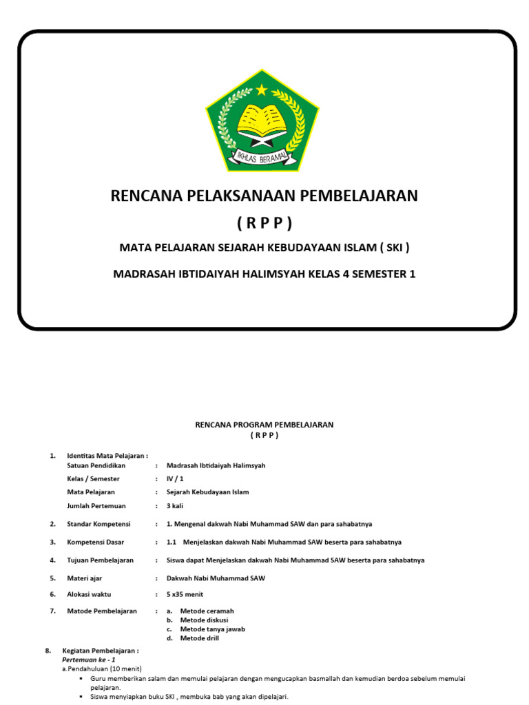 RPP Ski | PDF | Karier & Perkembangan