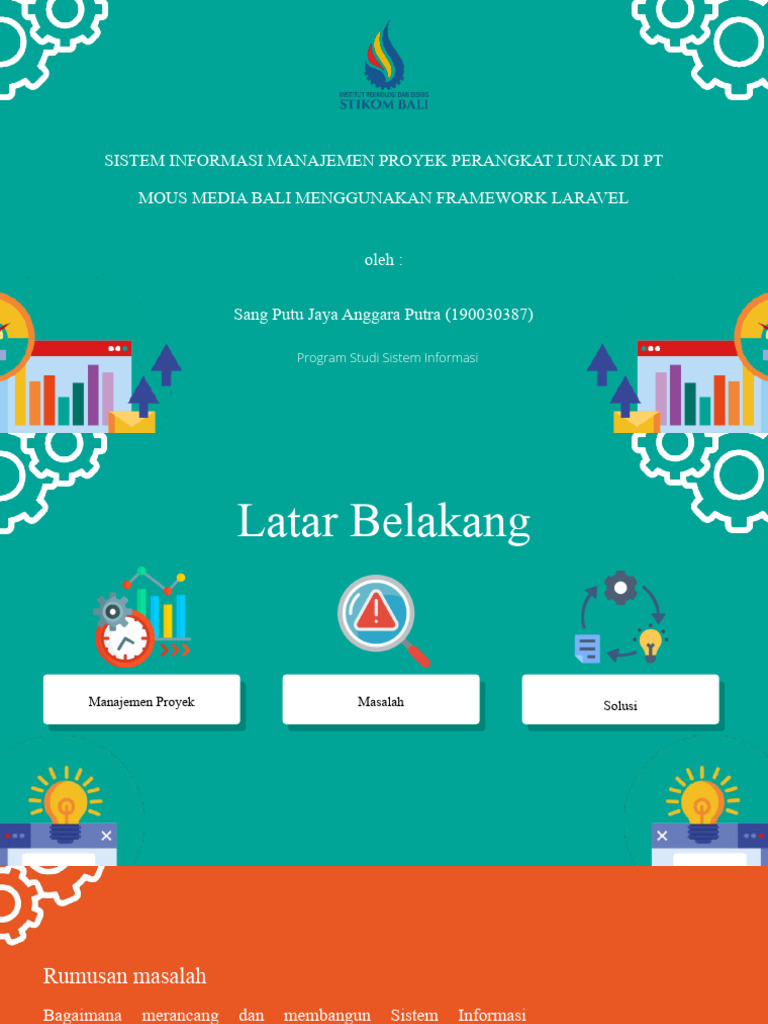 Sistem Informasi Manajemen Proyek Perangkat Lunak Di PT Mous Media Bali Menggunakan Framework ...