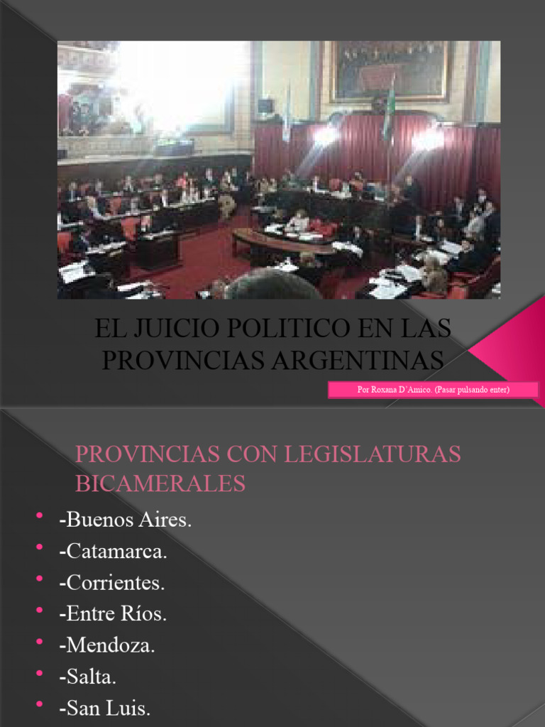 Power point Juicio político. | PDF | El proceso de destitución | Legislador