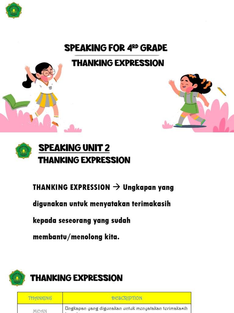 Expression of Thanking | PDF