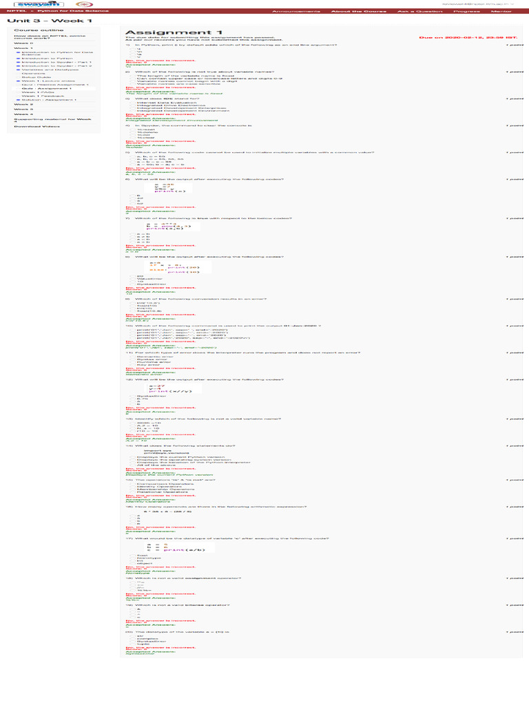 Noc20 cs36 Assigment 2 | PDF