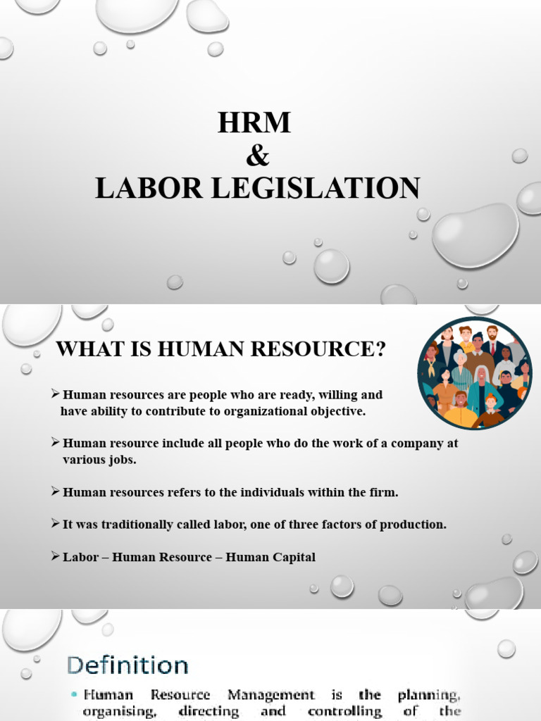 HRM and Labor Legislation | PDF | Employment | Labour Law