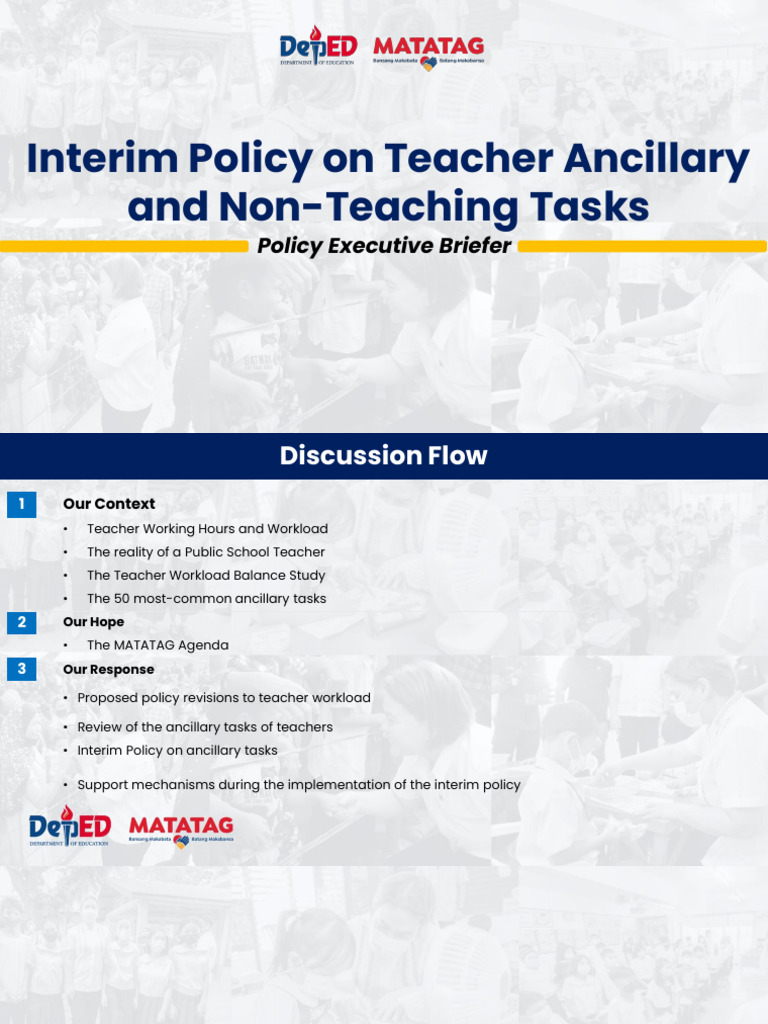 POLICY BRIEFER Interim Policy On Ancillary and Non Teaching Tasks 1 ...