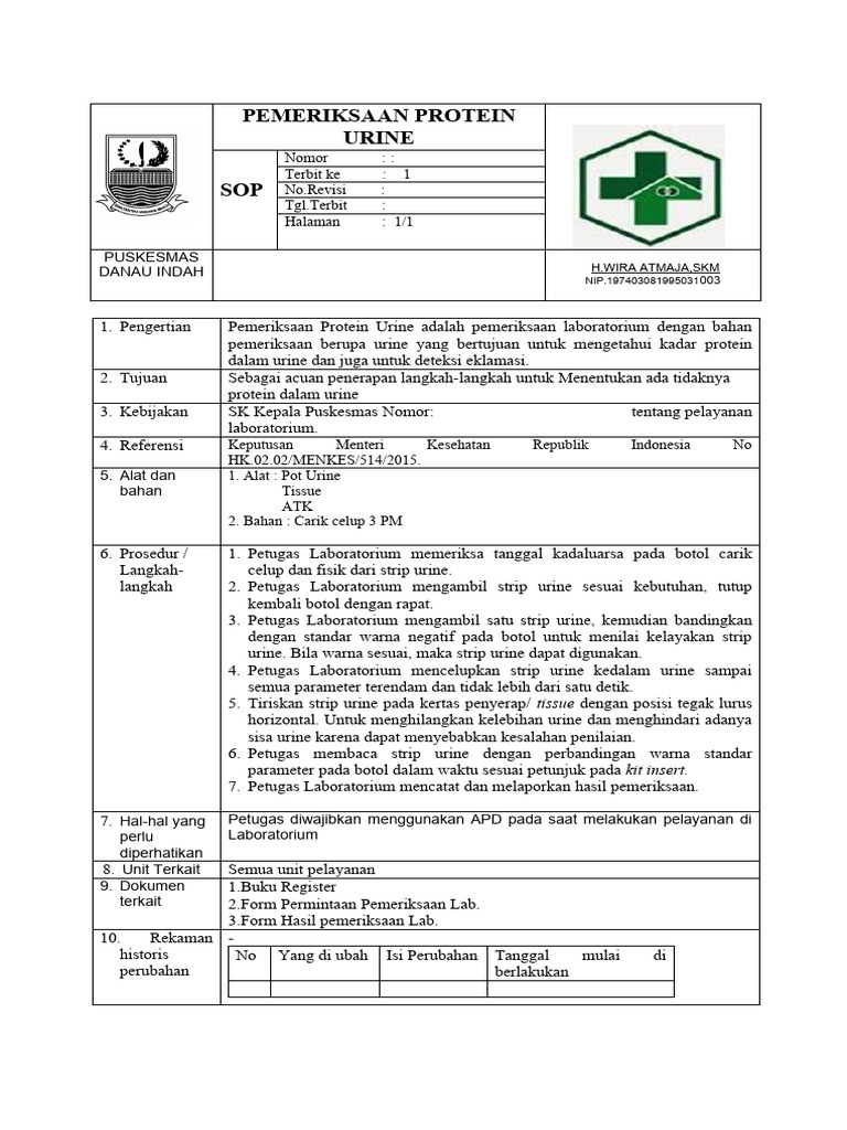 Pemeriksaan Protein Urine | PDF