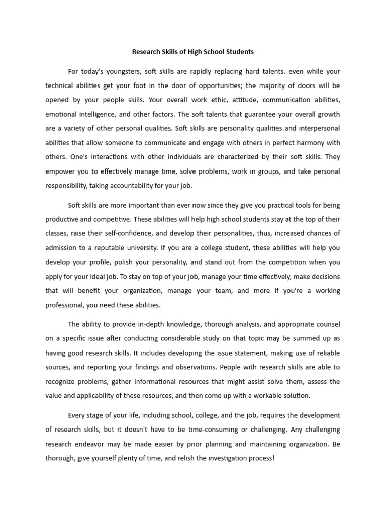 Essential Research Skills for Students | PDF | Skill | Intelligence