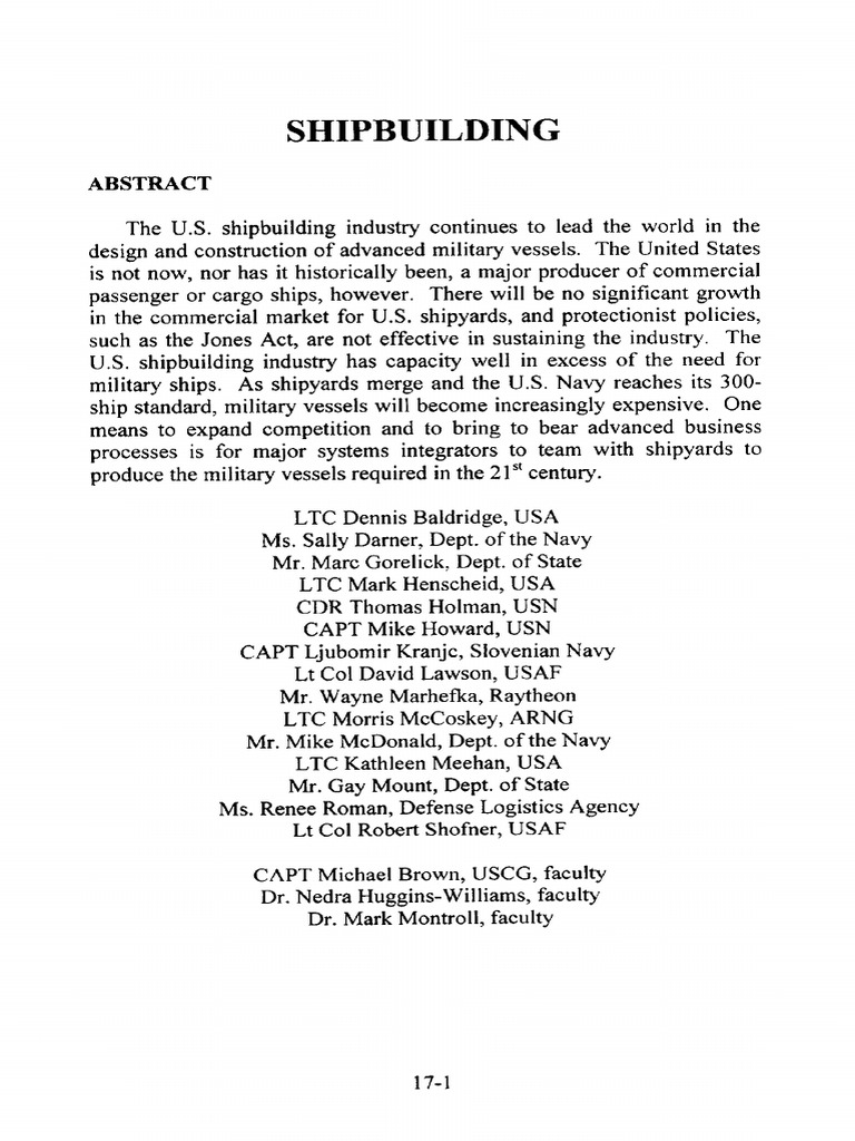 Shipbuilding | PDF | Ships | United States Navy