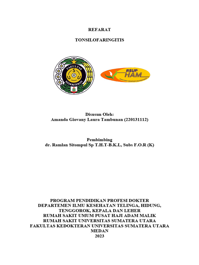 Tonsilofaringitis | PDF