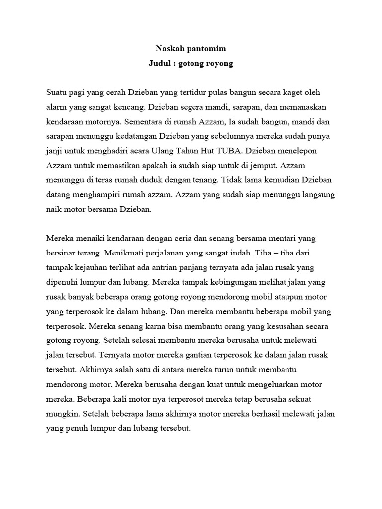 Naskah Pantomim | PDF