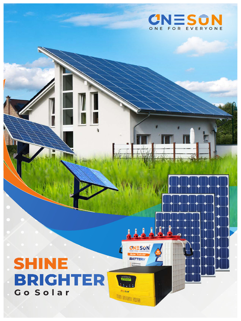 One Sun India Solar Company | PDF | Solar Power | Rechargeable Battery
