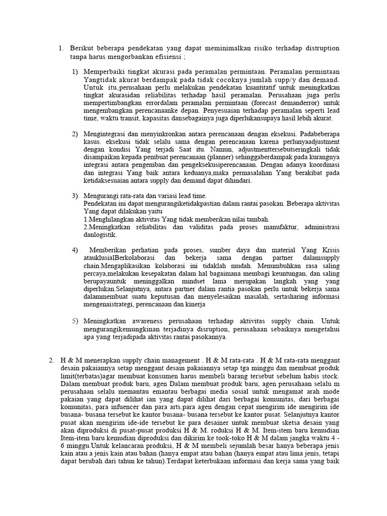 EKMA4371-Manajemen Rantai Pasokan | PDF | Bisnis