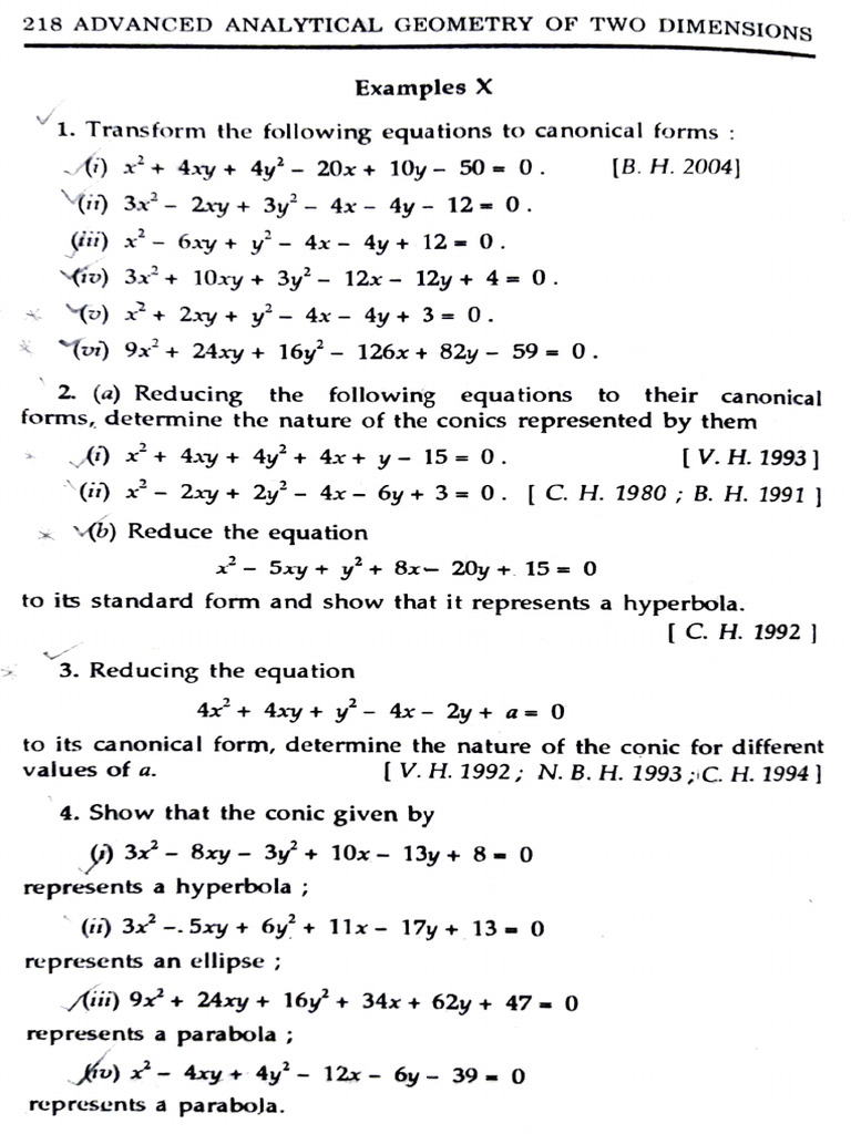 General Equations of 2nd Degree | PDF | Ellipse | Euclidean Plane Geometry